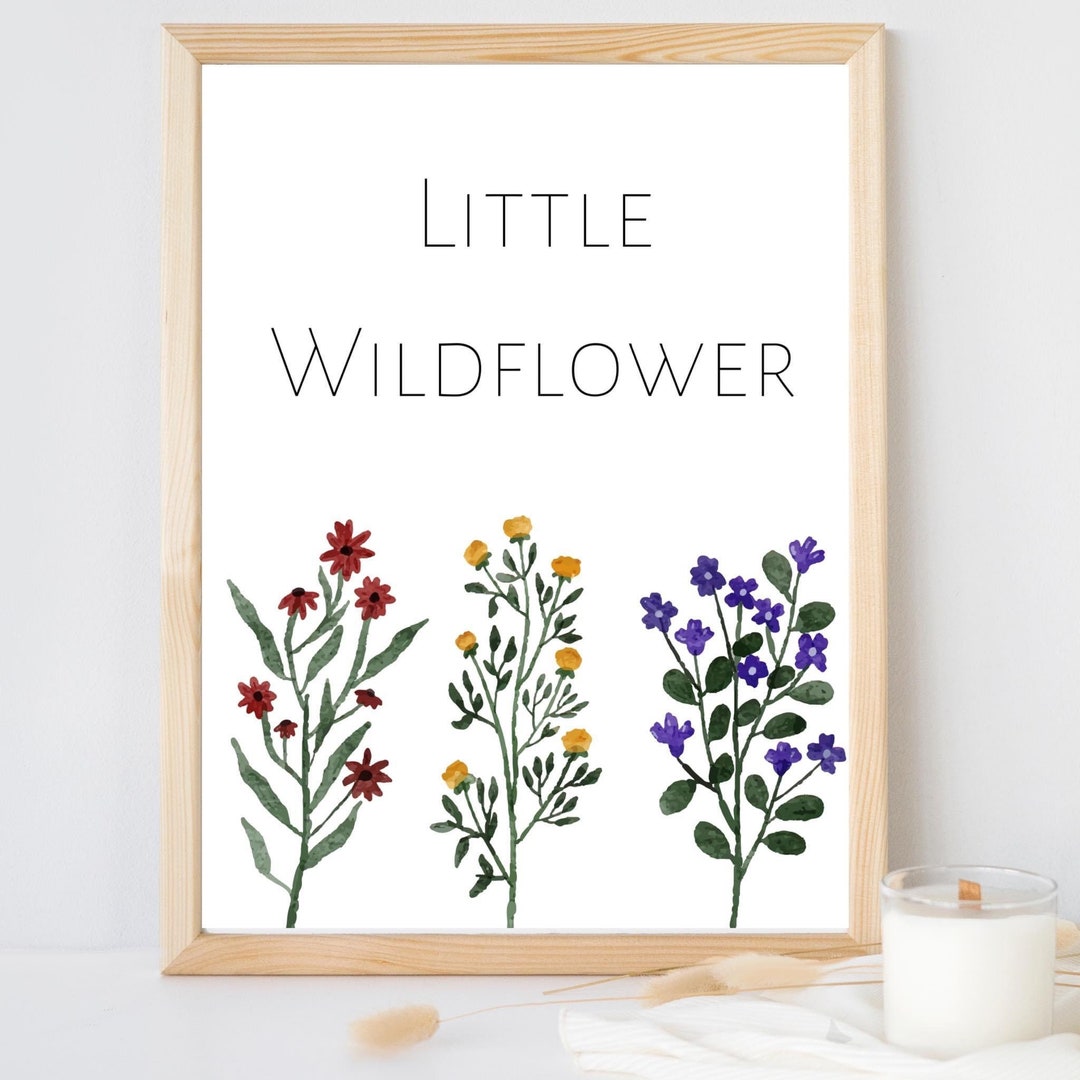 Little Wildflower Printable, Little Wildflower Nursery Print, Boho Nursery, Girl Nursery ...