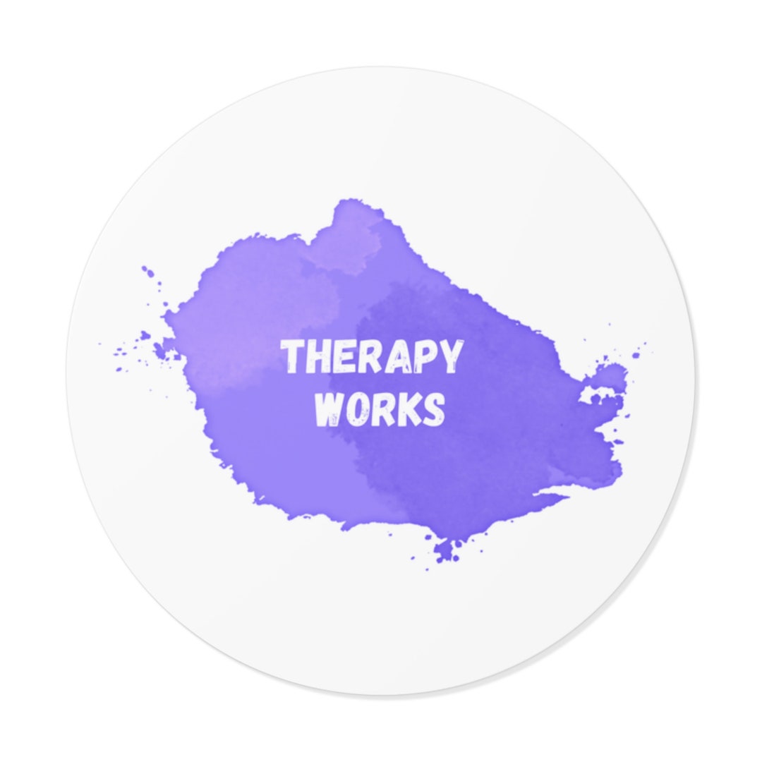 Sticker Therapy Works Mental Health Vinyl Stickers - Etsy