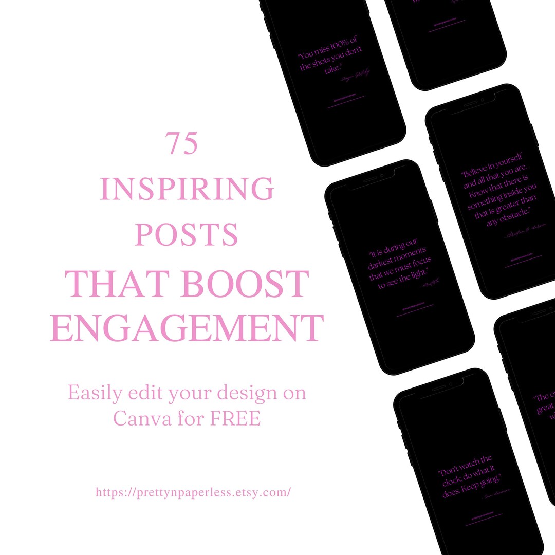 75 Instagram Motivational Quote Template Canva | Editable Quotes ...