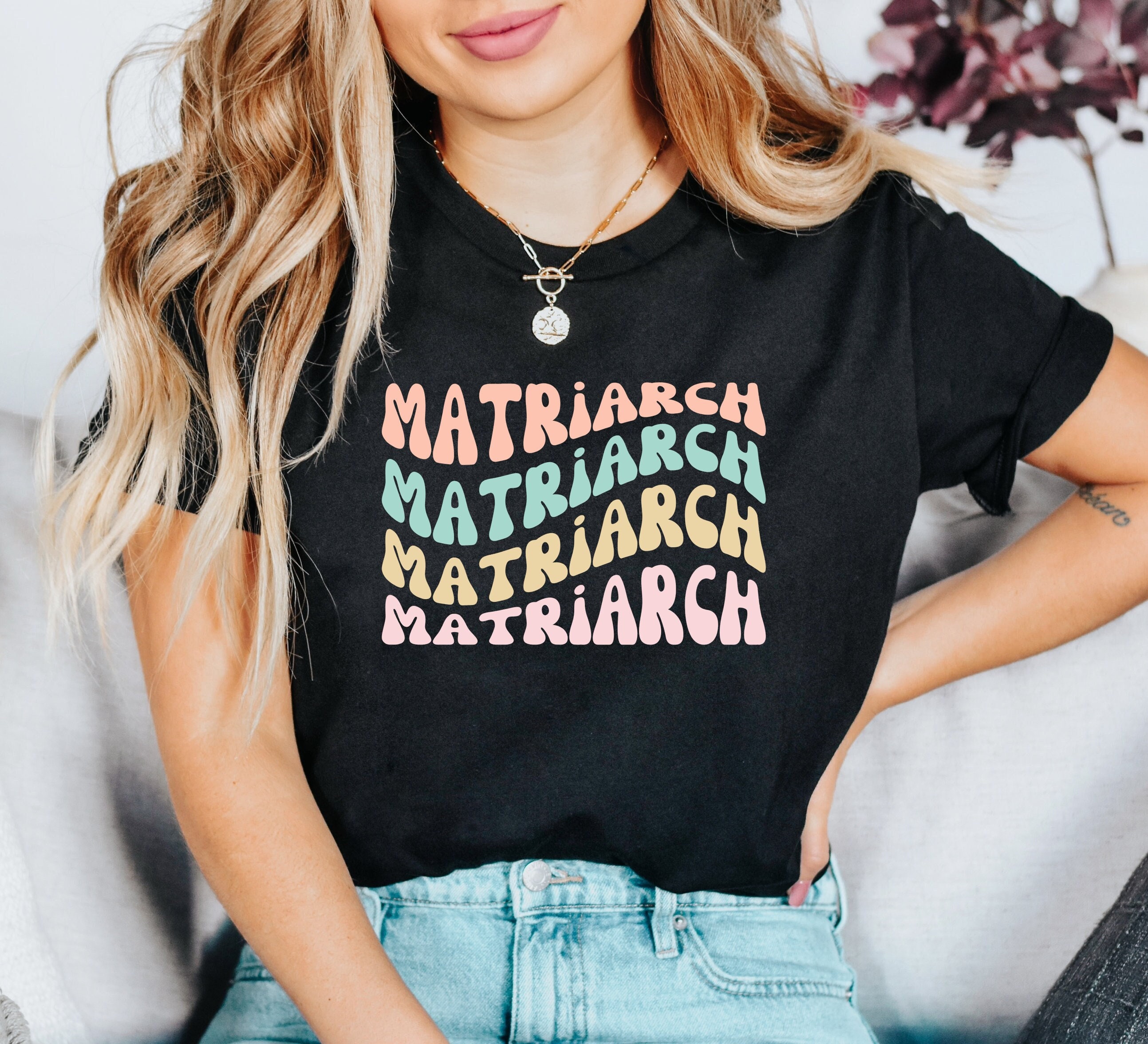 Matriarch Shirt, Wavy Mom Shirt, Cute Mom Shirt, Boss Mom Shirt, Mother ...