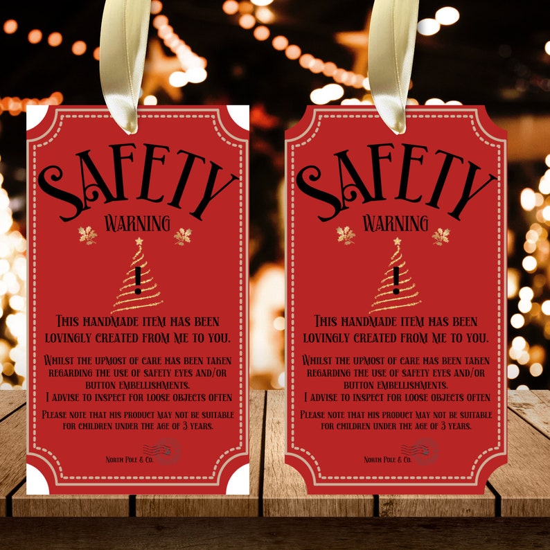 Printable Safety Eyes Tags Labels Christmas Handmade Crochet Knitting ...