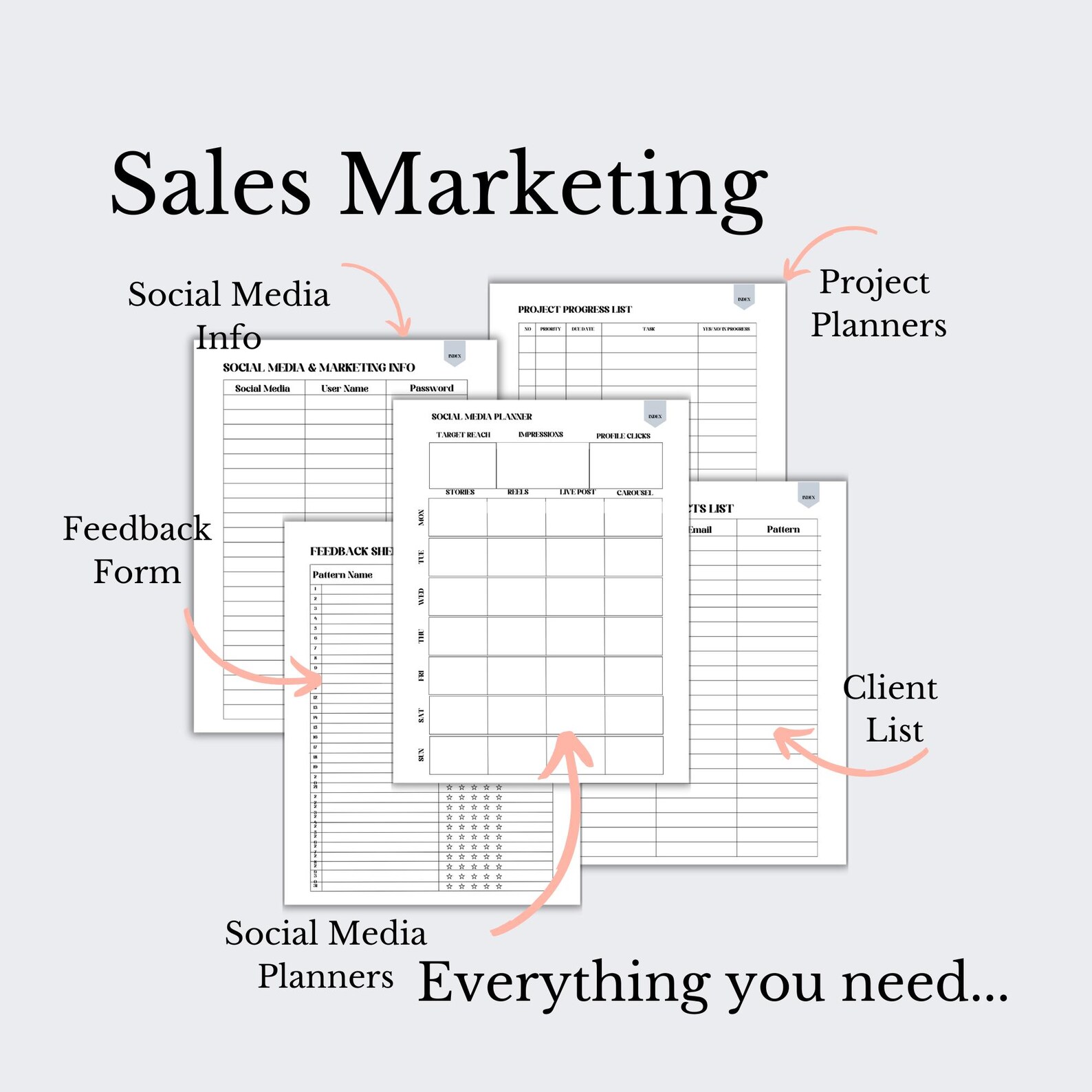 Crochet Tracker CANVA TEMPLATE Planner Craft Tracker Hobby Planner ...