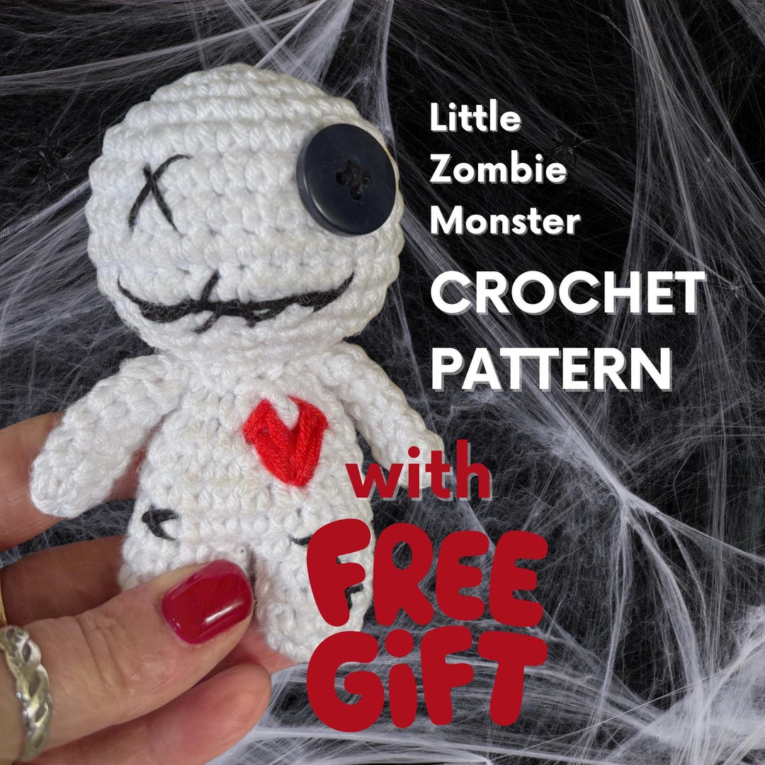 Halloween Crochet PDF Pattern, Keychain Zombie, Beginner Friendly ...