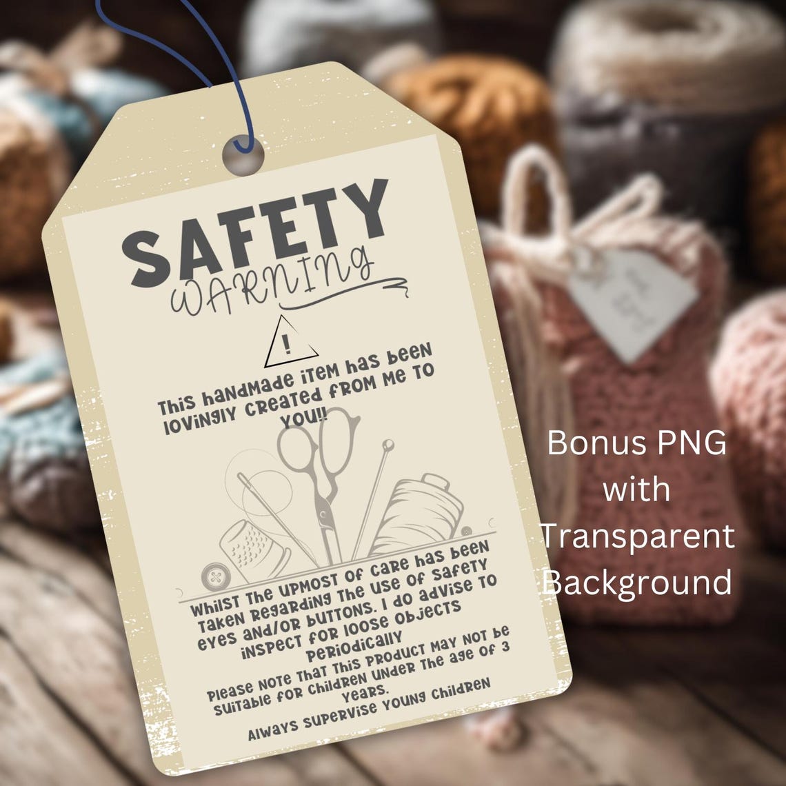Printable Safety Tags Labels PDF Handmade Crochet Knitting Safety ...