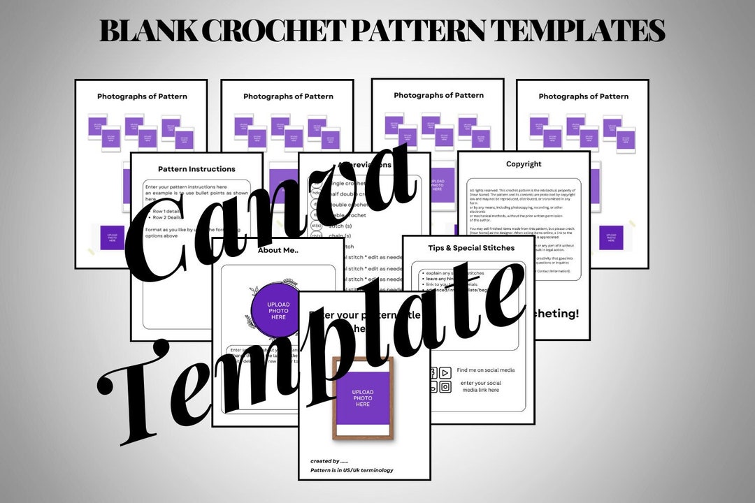 Canva Template for Hand Crafted Gifts Canva Planner Crochet Tracker ...