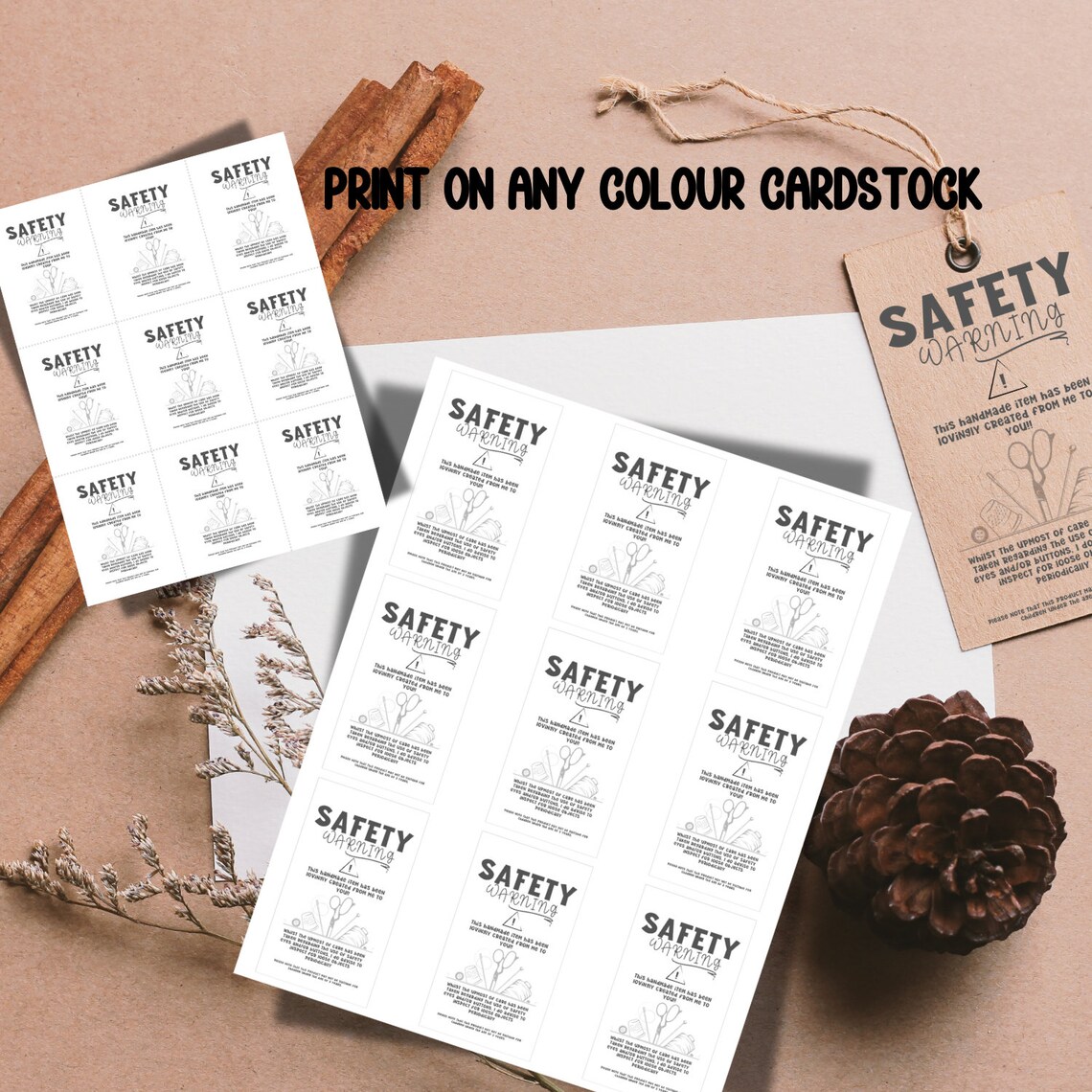 Printable Safety Tags Labels PDF Handmade Crochet Knitting Safety ...