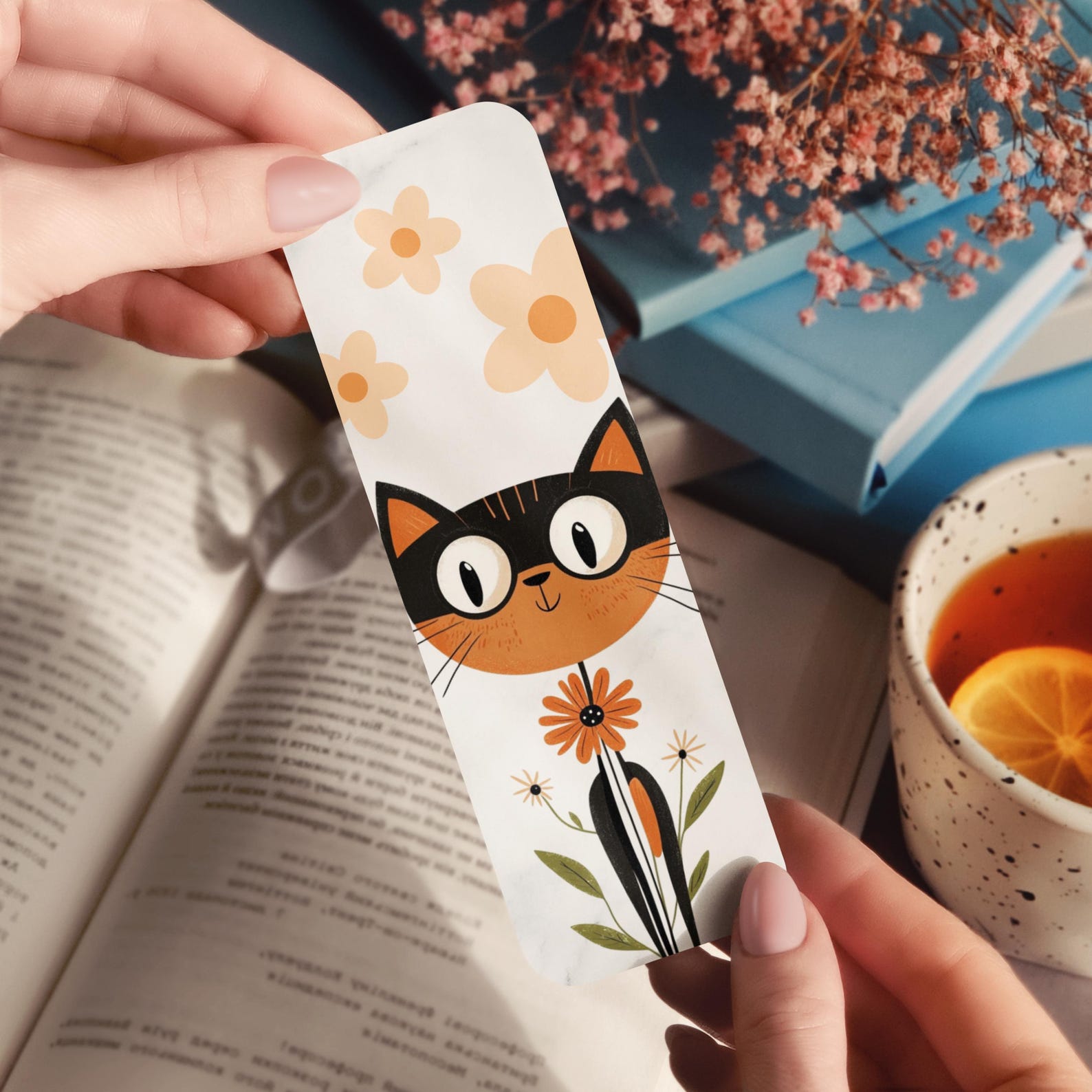 Cat Bookmark SVG PNG Bundle, Printable Kitten Bookmark, Paw Print ...