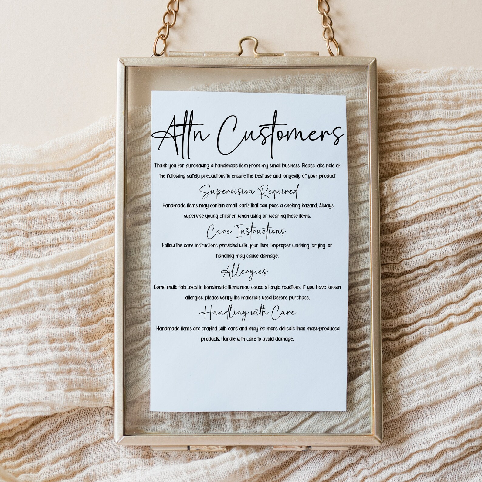 Printable Safety Tags Labels PDF Handmade Crochet Knitting Safety ...