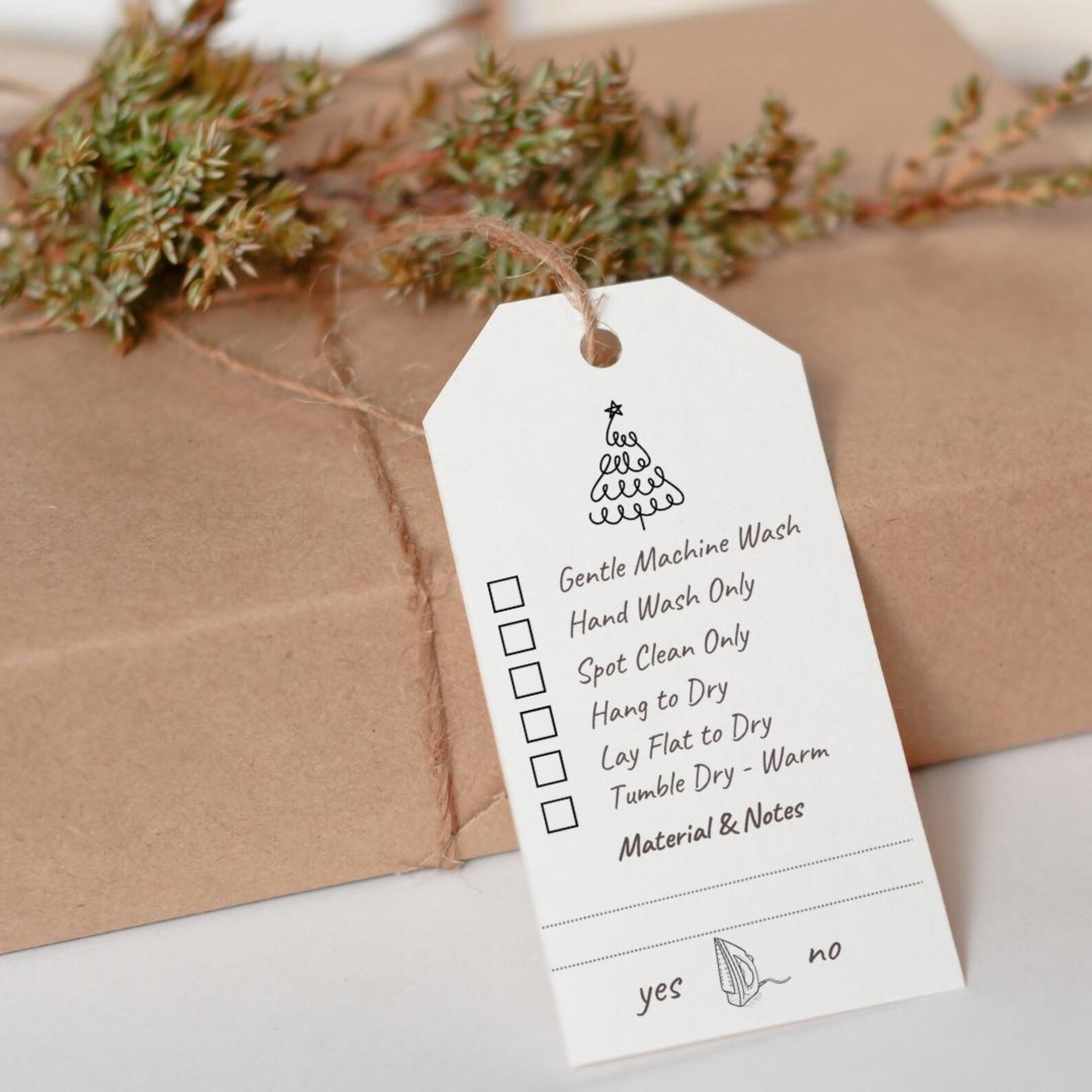 Printable Washing Care Tags Labels PDF Handmade Crochet Washing ...