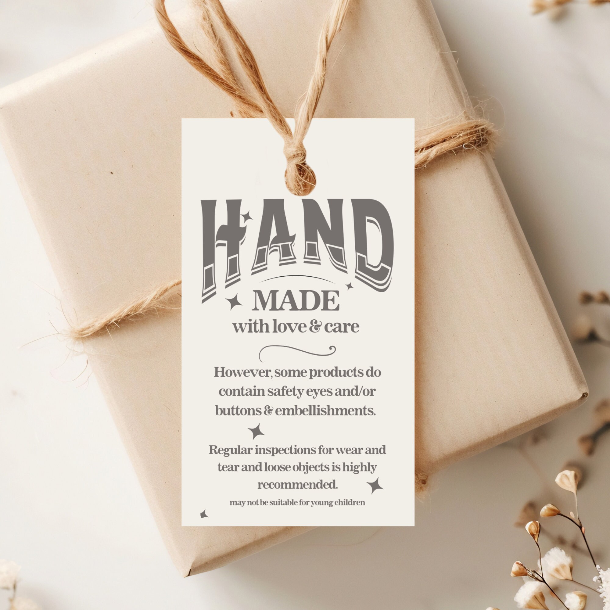 Printable Safety Tags Labels PDF Handmade Crochet Knitting Safety ...