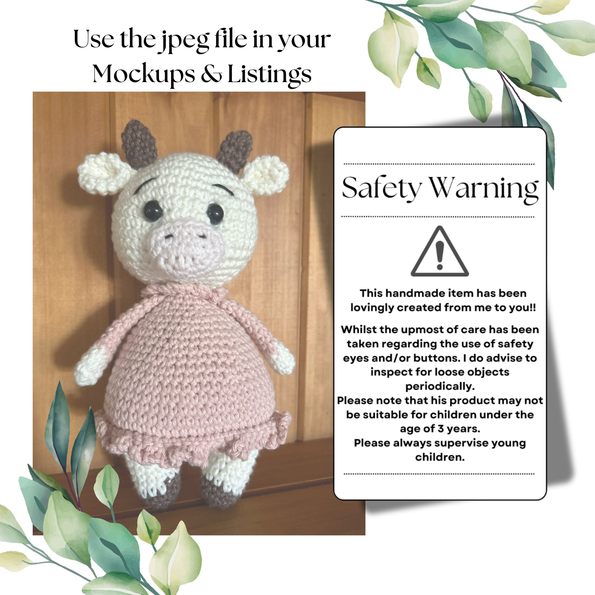 Printable Safety Tags Labels PDF Handmade Crochet Knitting Safety ...