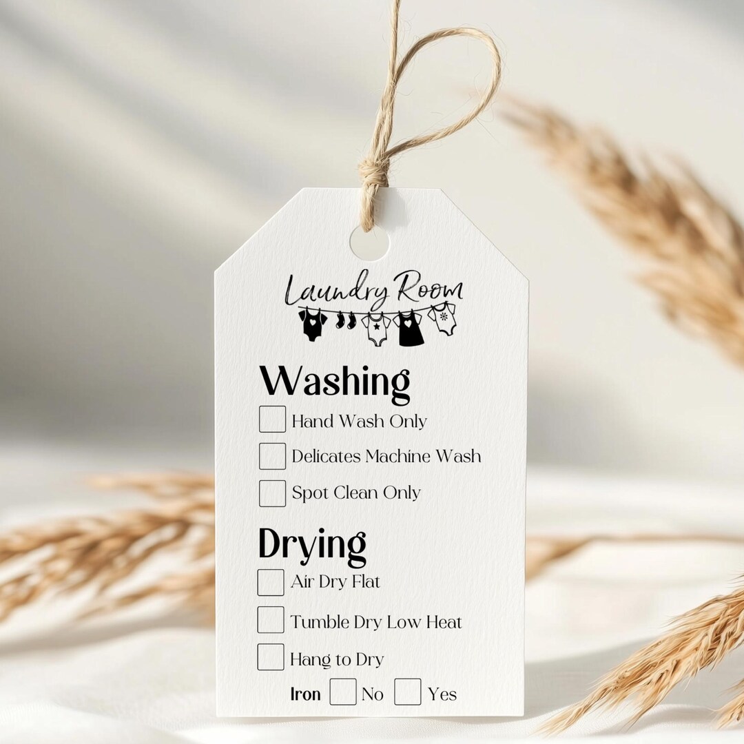 Printable Crochet Tag, Washing Instructions, Care Tags Labels for ...