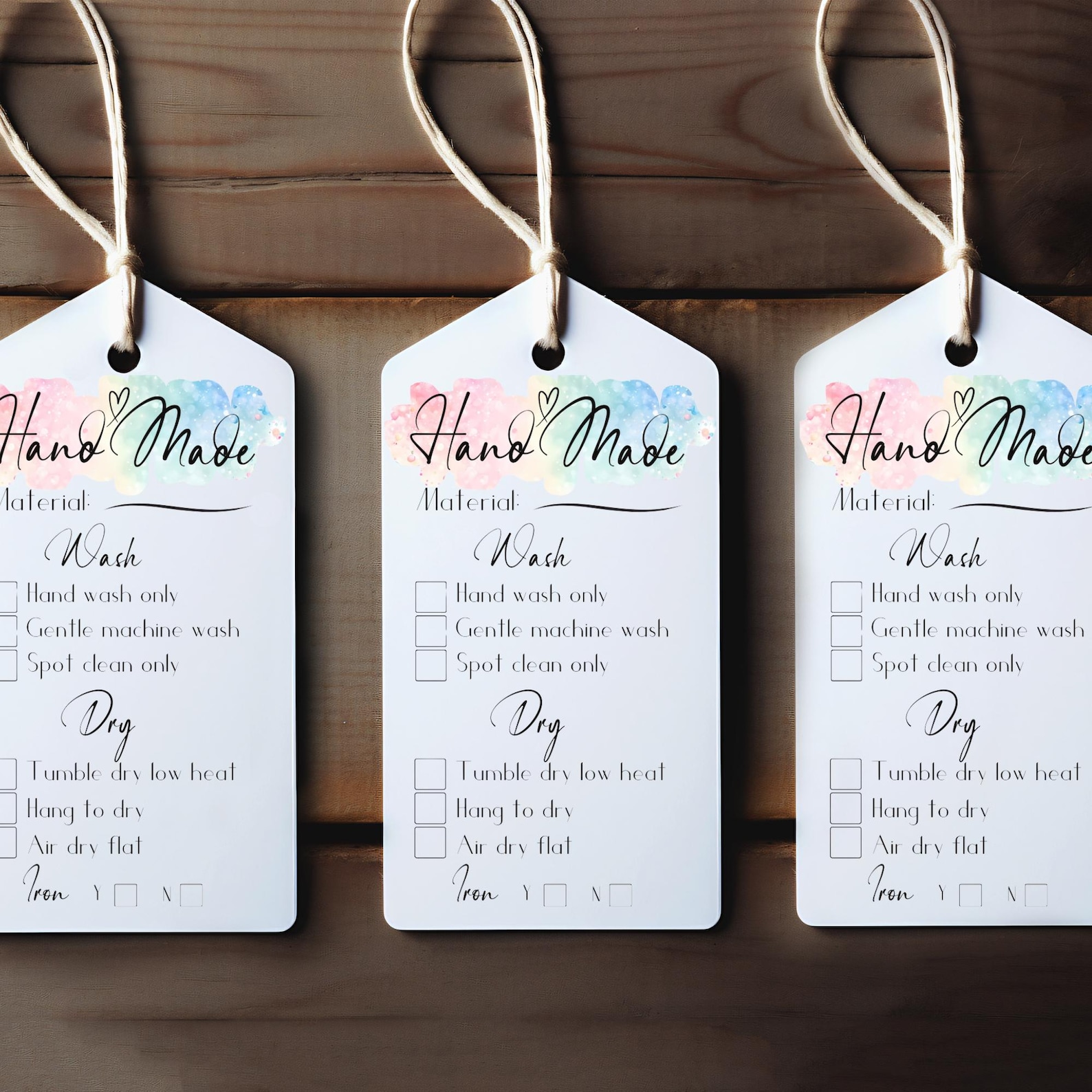 Printable Care Tags Crochet Labels PDF Handmade Crochet Washing ...