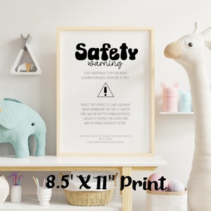 Printable Safety Warning A4 Size Handmade Crochet Knitting Safety ...