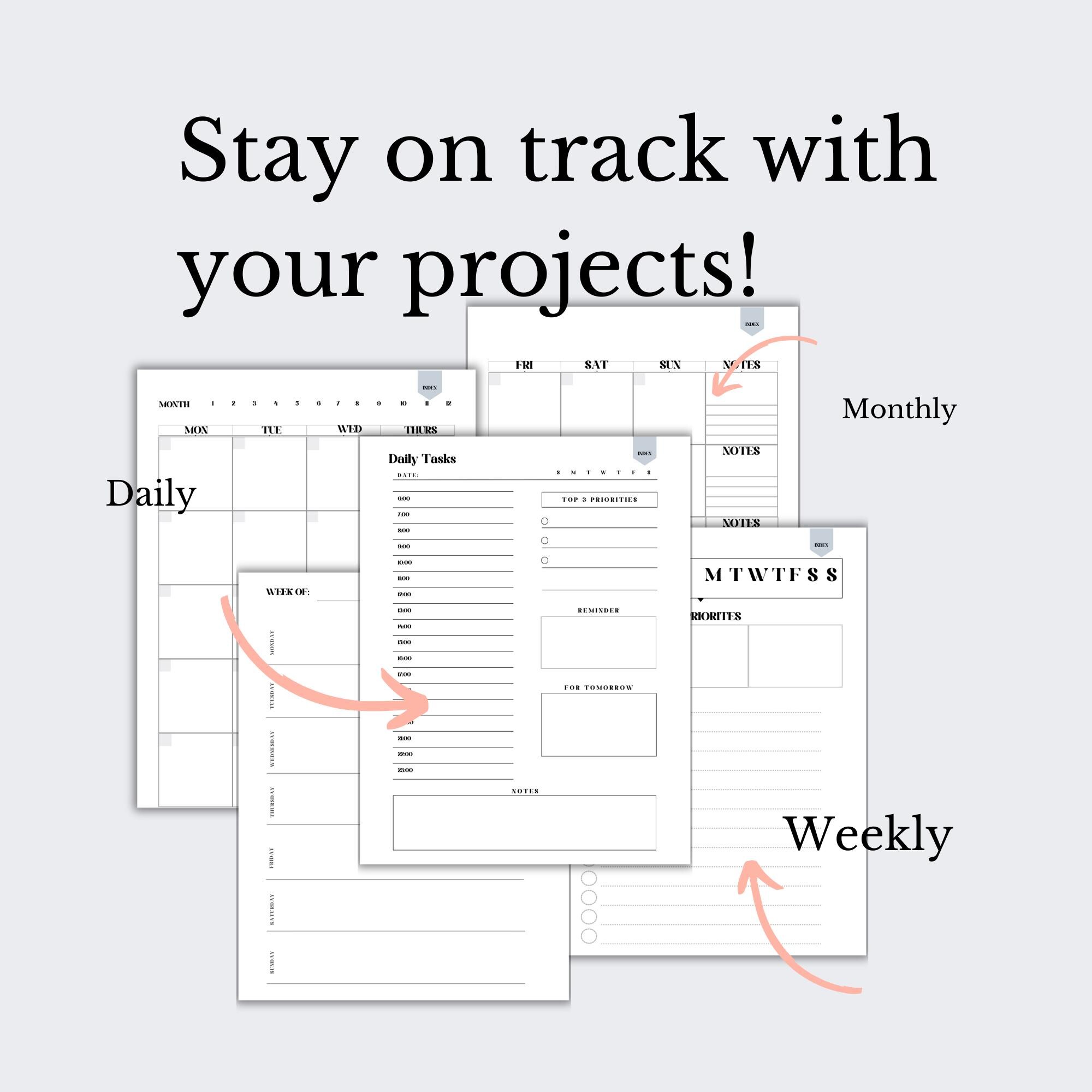 Crochet Tracker CANVA TEMPLATE Planner Craft Tracker Hobby Planner ...