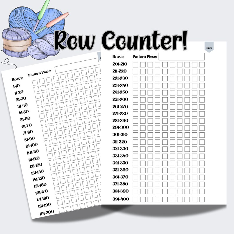CANVA TEMPLATE Planner Craft Tracker Hobby Planner Stitch Row Counter ...