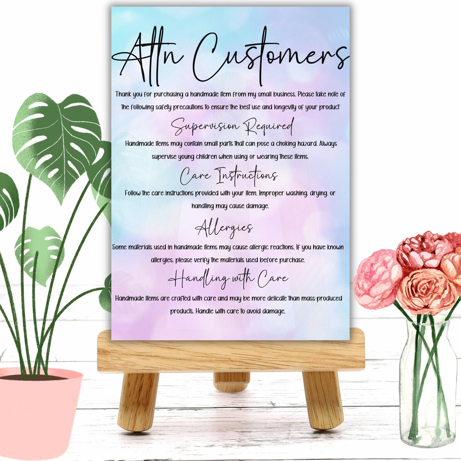 Printable Safety Eyes Warning Sign A4 Size Instant Digital Download for ...