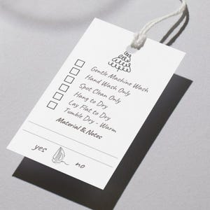Printable Washing Care Tags Labels PDF Handmade Crochet Washing ...