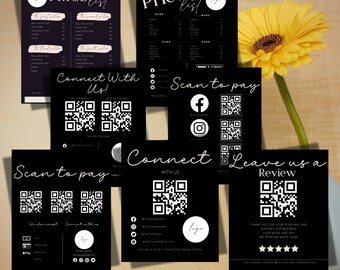 Editable Price List and Scan-to-pay Canva Template Digital Download - Etsy