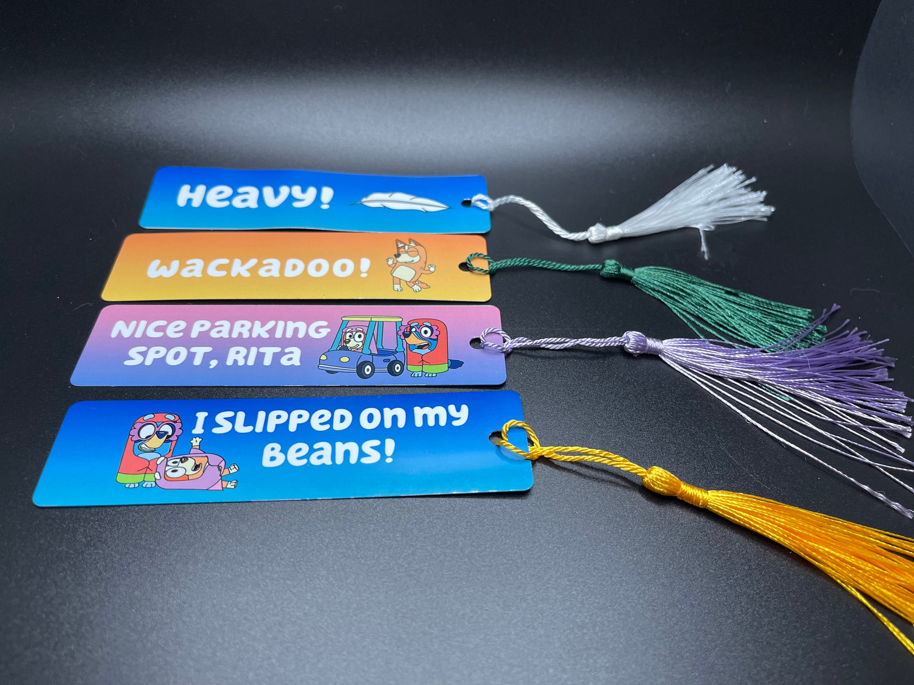Bluey Inspired Metal Bookmarks - Etsy