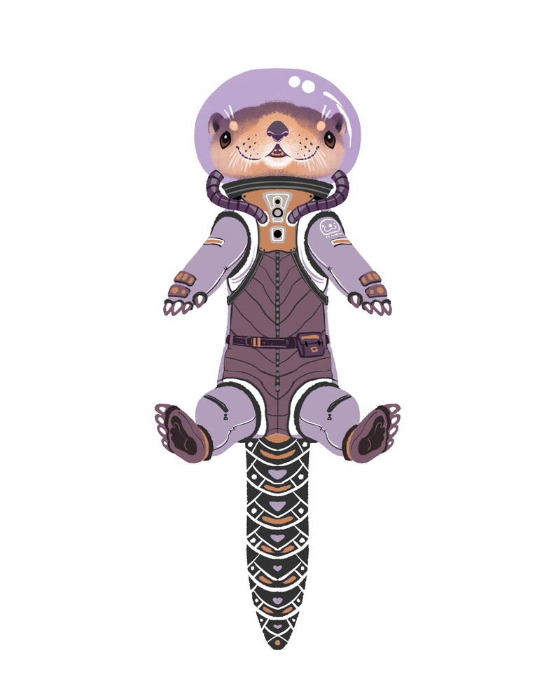 Astro the Space Otter, Rigged and Ready 2D Vtuber Model Full Body - Etsy