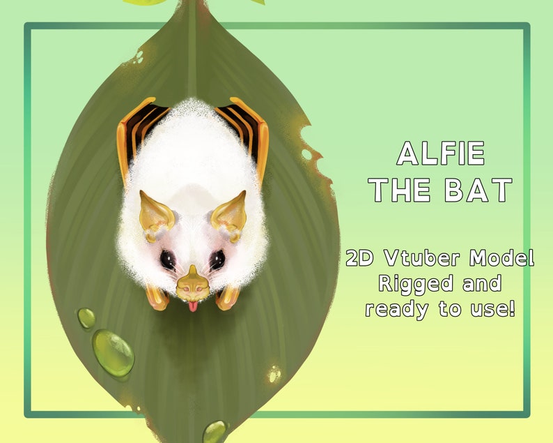 Alfie the Bat Vtuber 2d Model - Etsy