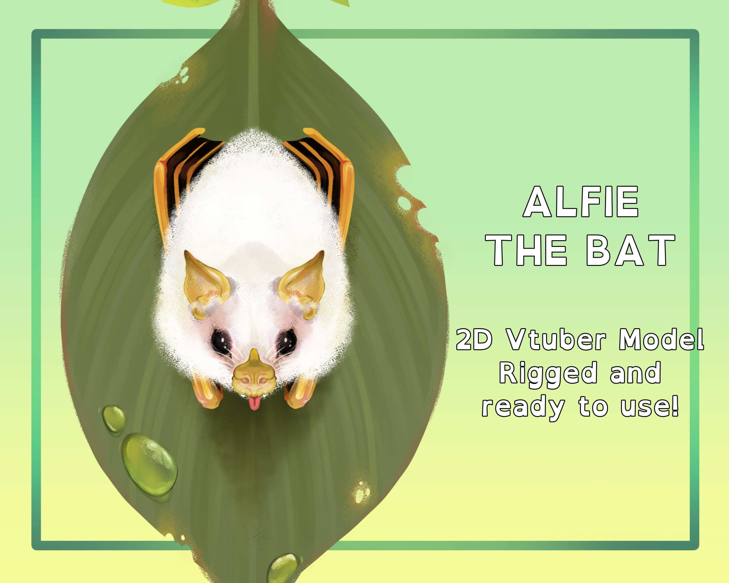 Alfie the Bat Vtuber 2d Model - Etsy