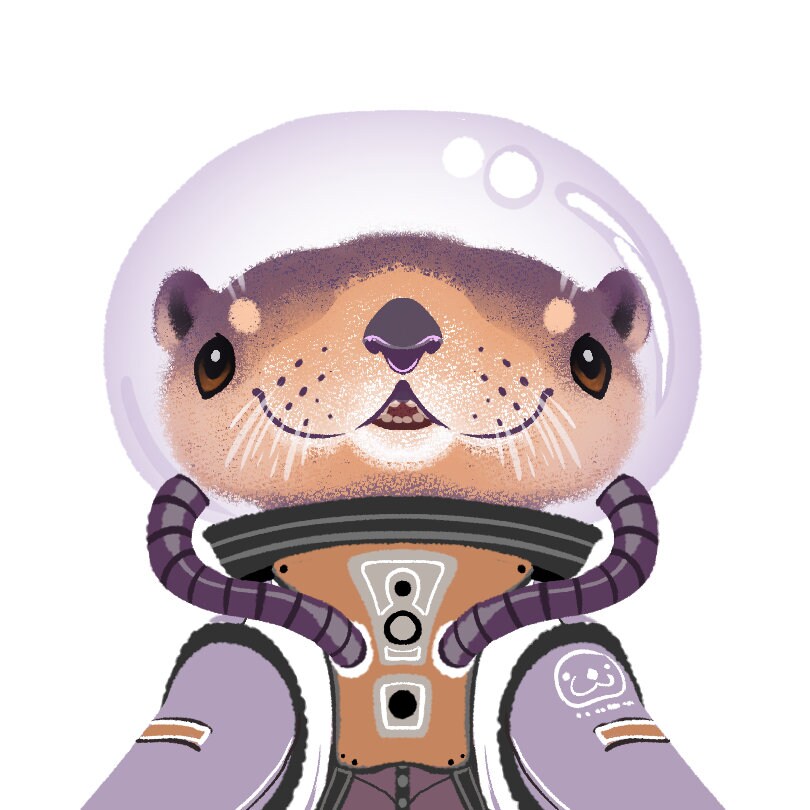 Astro the Space Otter, Rigged and Ready 2D Vtuber Model Full Body - Etsy