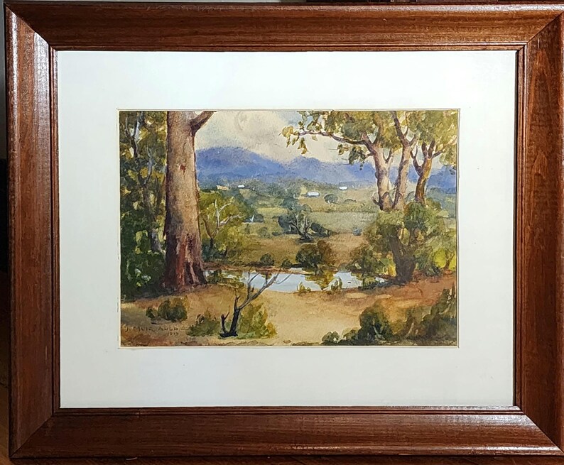 1919 J. Muir Auld Watercolour Landscape Painting, Listed Australian ...