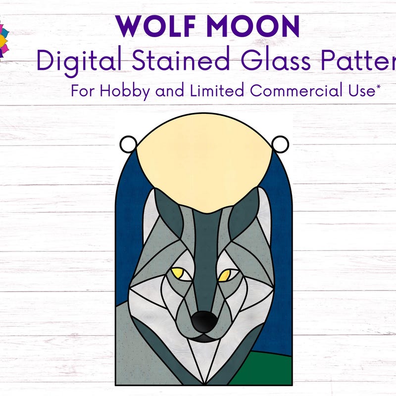 Wolf Stained Glass - Etsy