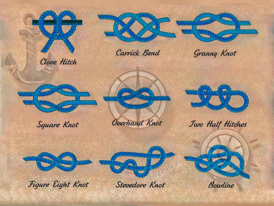 Nautical Knots. Digital Art. Art Decor. - Etsy