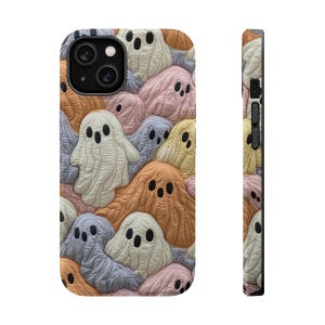 Cute Ghost Phone Case, Cute Halloween Phone Cases, Quilted Boho ...