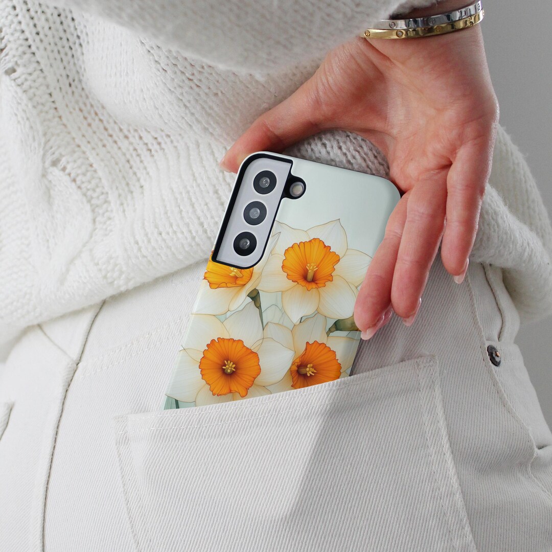 Spring Daffodils Phone Case for iPhone 16 Floral Bouquet Gift for ...