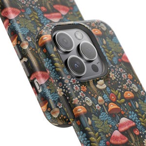 Mushroom Phone Case, Cute Cottagecore Boho Aesthetic Forest Embroidered ...