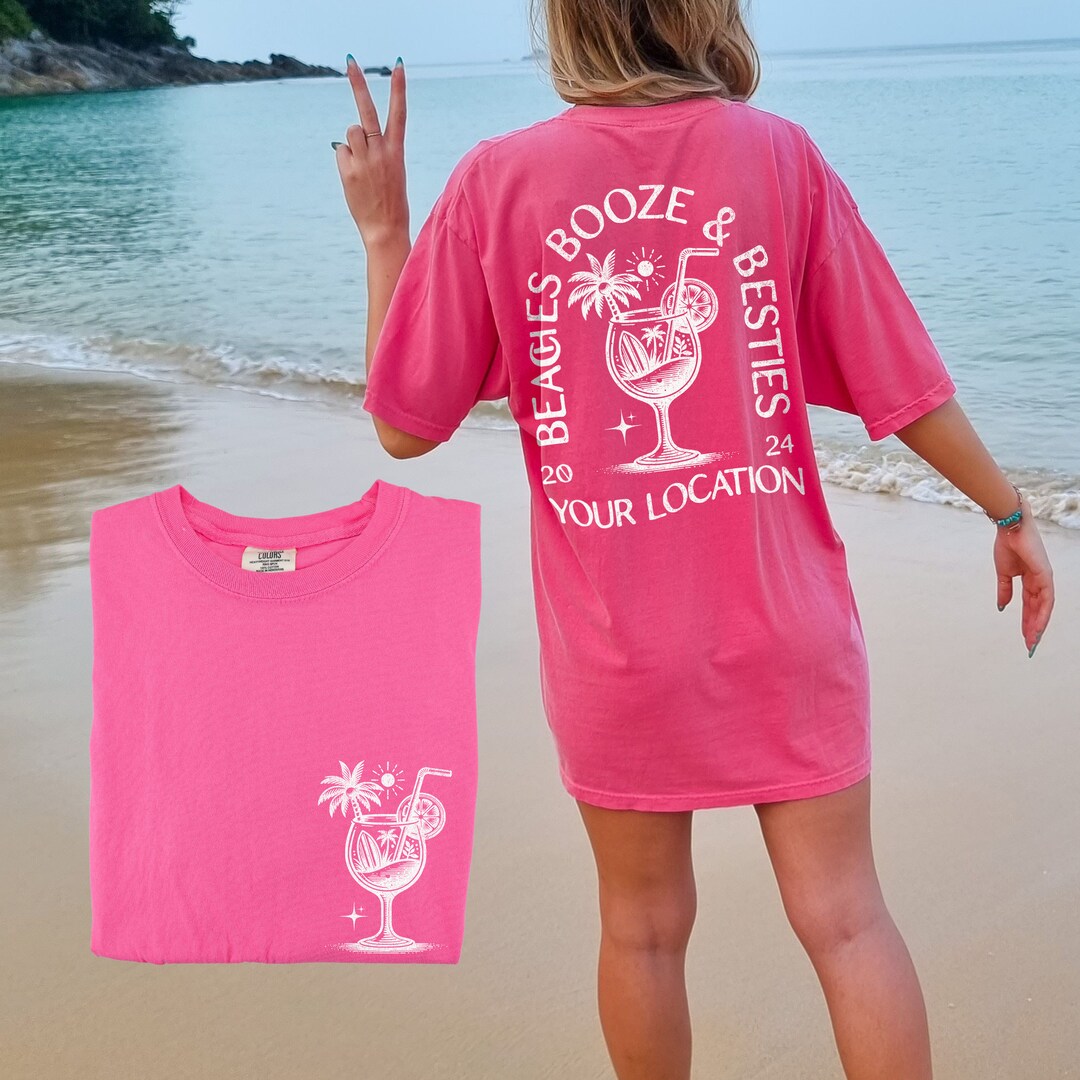 Girls Trip Shirts, Custom Comfort Colors® Oversize Beach Tshirts, Beach ...