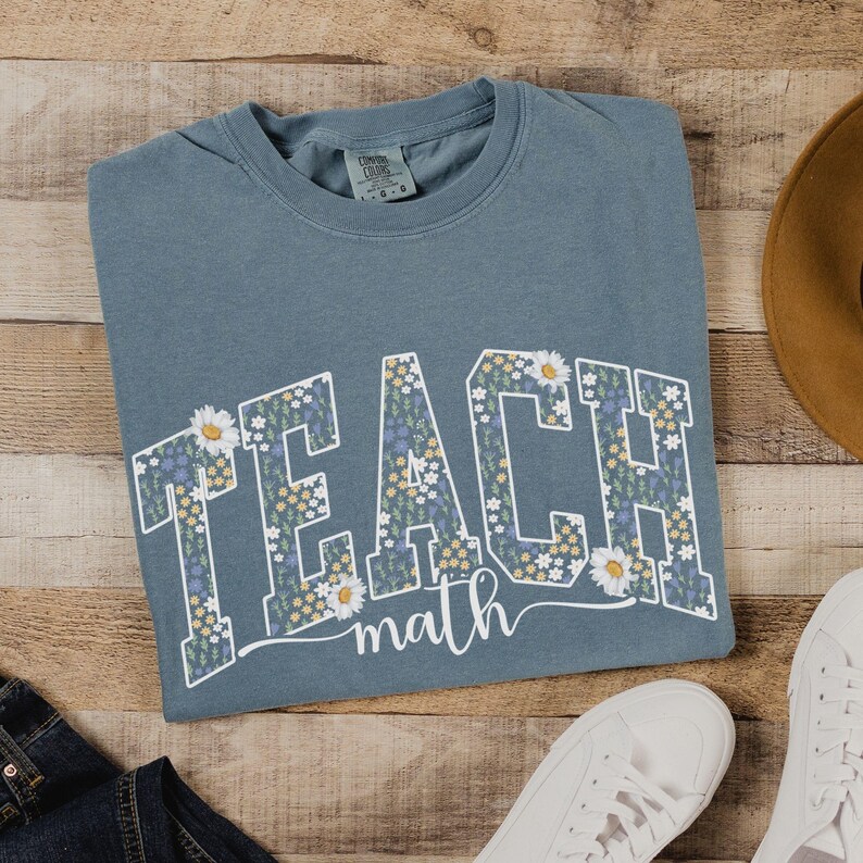 Math Teacher Tshirt, Comfort Colors® Teach Math Shirt, Teacher Gift for ...