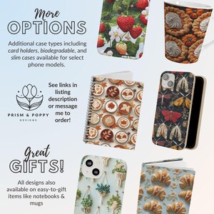 Clear Embroidered Look Winter Forest Phone Case, Snowy Boho Minimalist ...