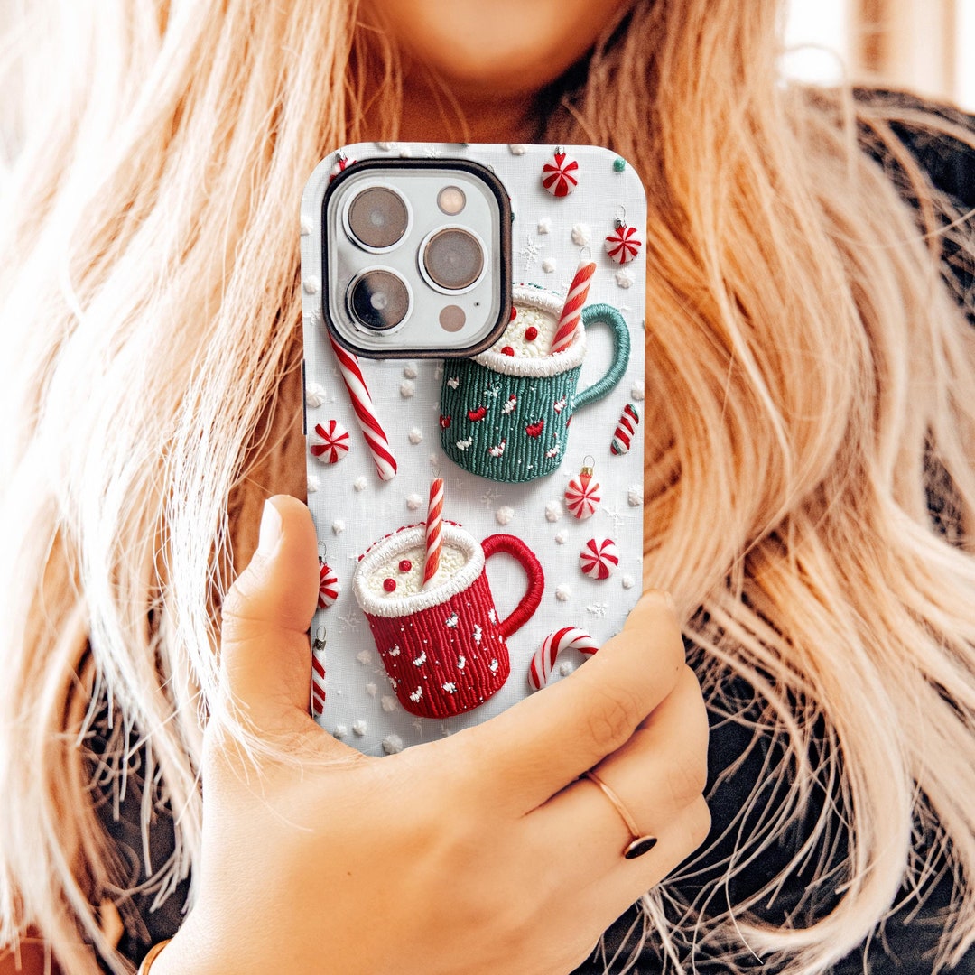Christmas Coffee Lover Magsafe iPhone 16 Case Cute Holiday Mugs Cover ...