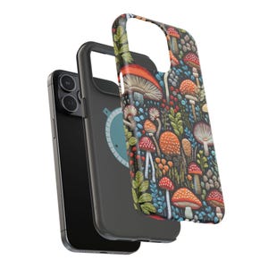 Mushroom Phone Case, Cute Cottagecore Boho Aesthetic Forest Embroidered ...