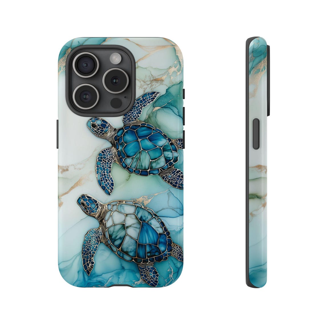Stained Glass Sea Turtles Phone Case, Ocean Coastal Aesthetic Magsafe ...