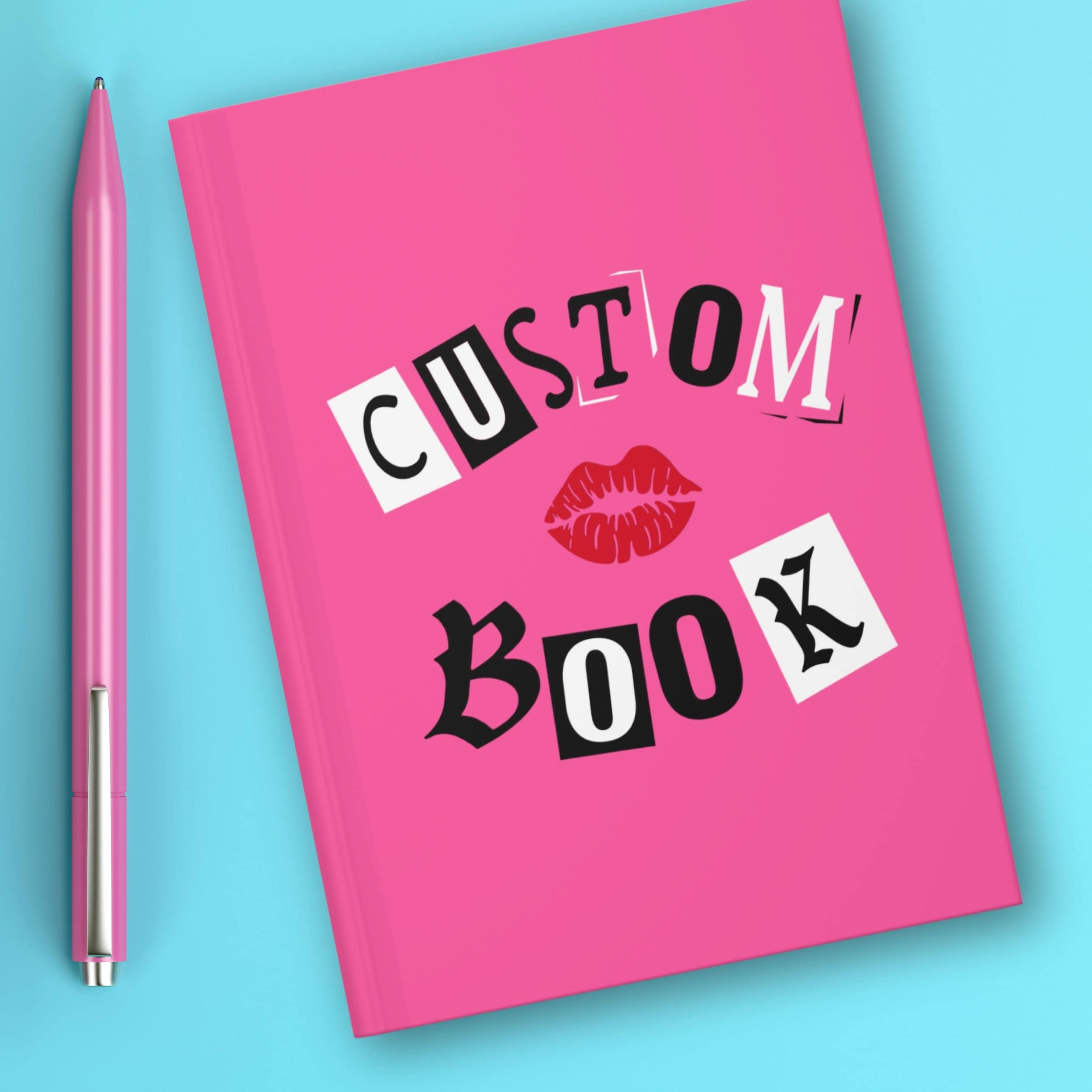 Custom Girls Name Burn Book Inspired Pink Personalized Notebook Teen ...