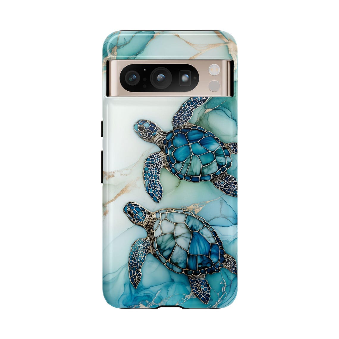 Stained Glass Sea Turtles Phone Case, Ocean Coastal Aesthetic Magsafe ...