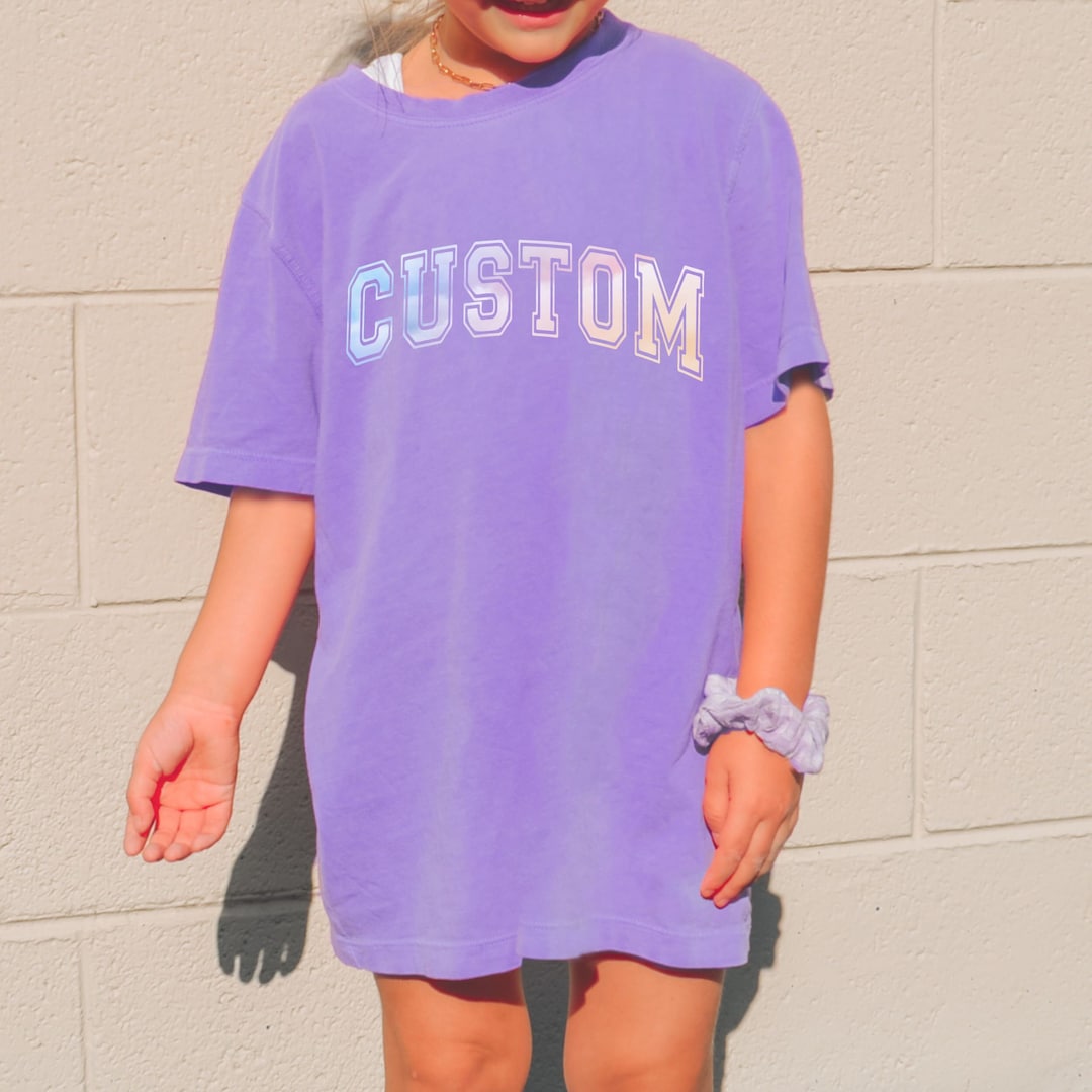 Custom Shirt Kids Name, Girls Comfort Colors® Shirts, Custom Name ...