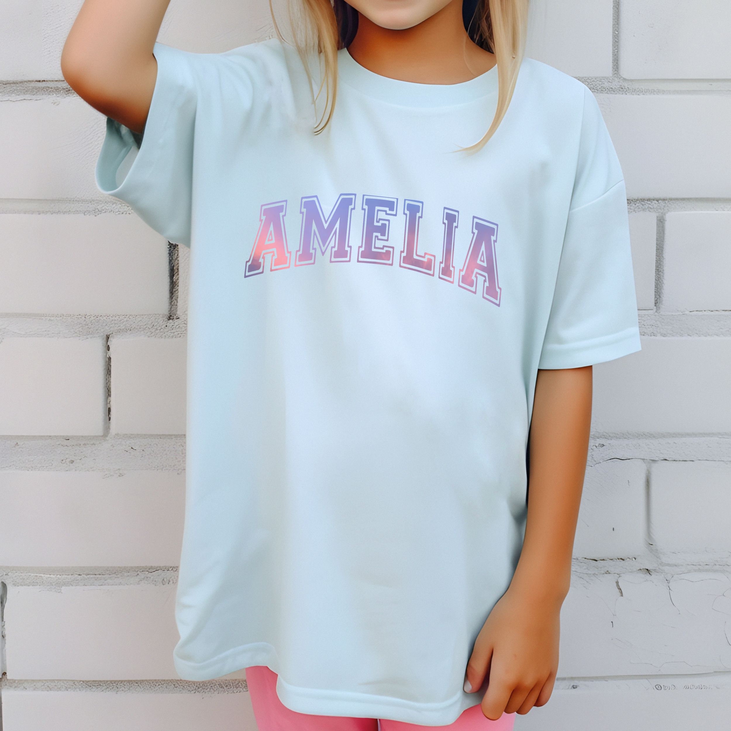 Custom Shirt Kids Name Girls Comfort Colors® Shirts Custom - Etsy