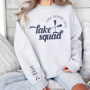 Custom Lake Squad Sweatshirts Matching Group Lake Trip Girls Weekend ...