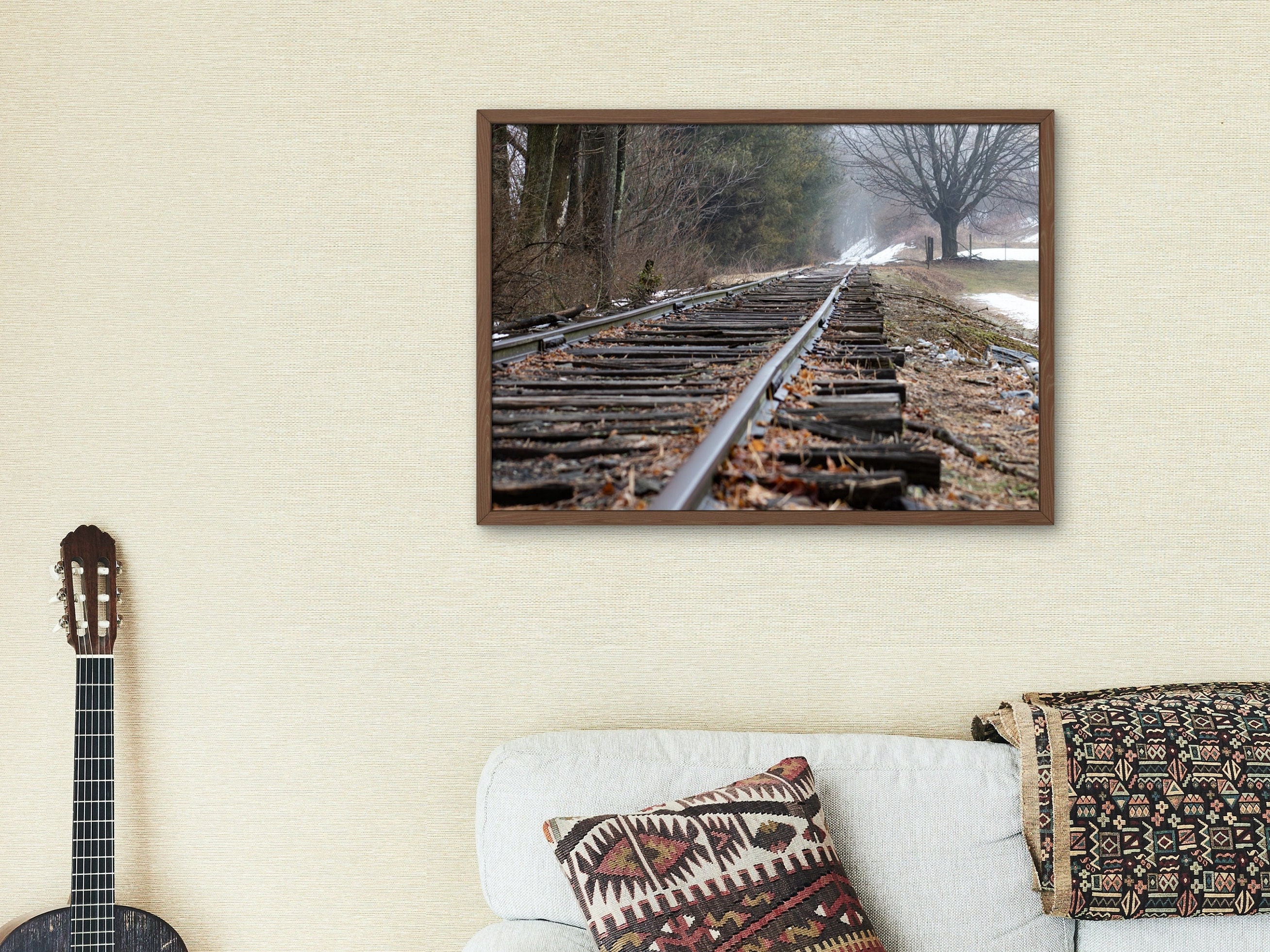 Railroad Printable Wall Art Digital Download Industrial Decor Warm ...