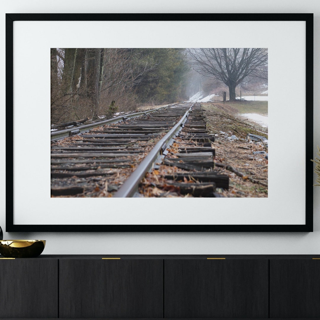 Railroad Printable Wall Art Digital Download Industrial Decor Warm ...