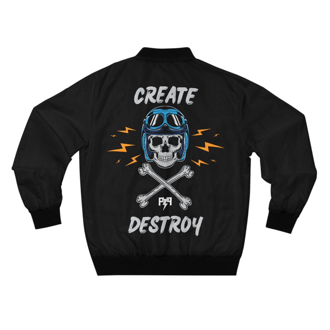 Create, Destroy Bomber Jacket - Etsy