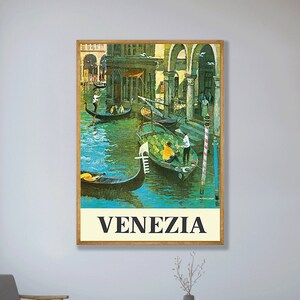 Vintage Venice Travel Poster Digital Art Print - 004 - Etsy