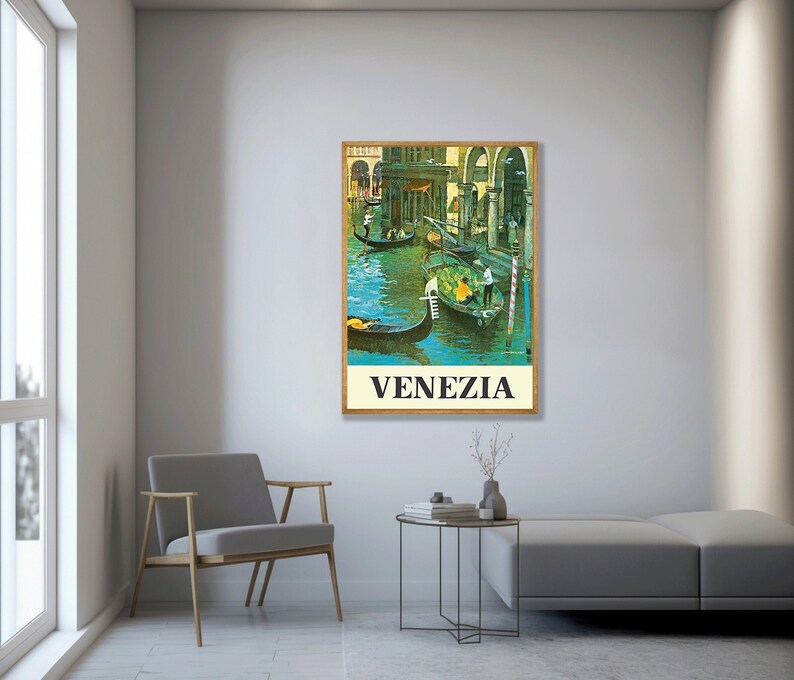 Vintage Venice Travel Poster Digital Art Print - 004 - Etsy